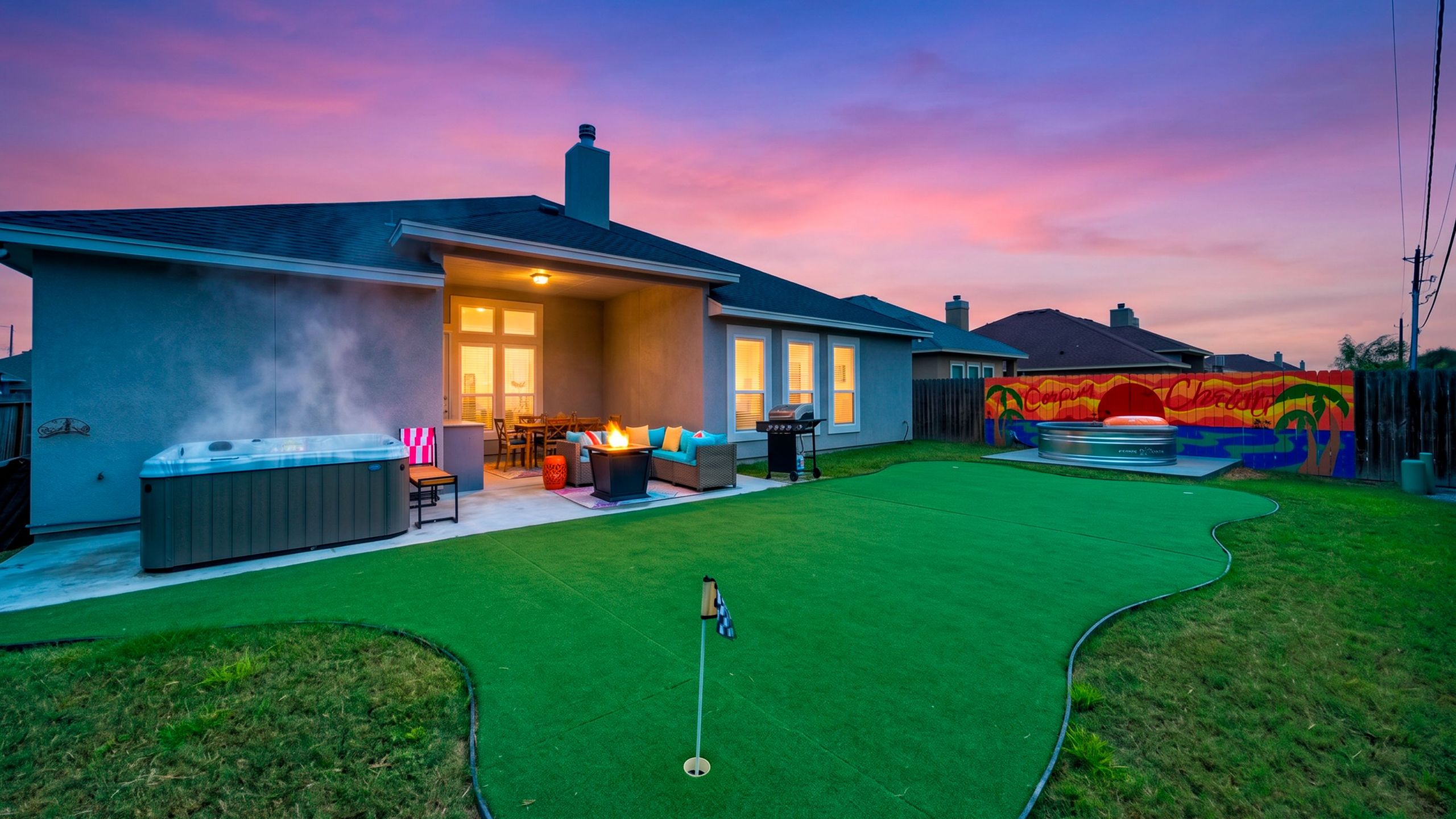 Hot Tub + Billiards + Mini Putt + Firepit | 15 Min To Bayfront | Graford - North Padre Island, TX