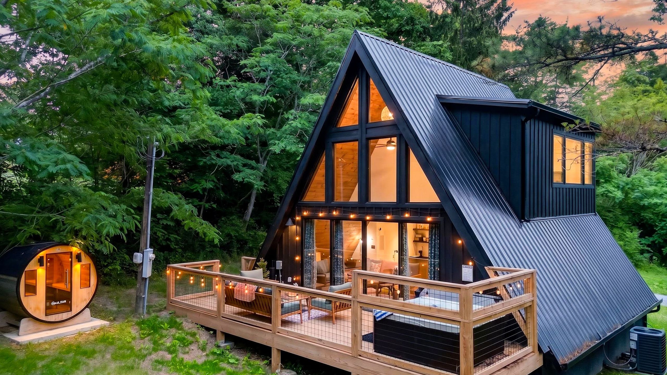 Fireside On Mortar By Avantstay | Modern A-frame Cabin • Hot Tub + Firepit + Sauna + Forest Views - Pigeon Forge, TN